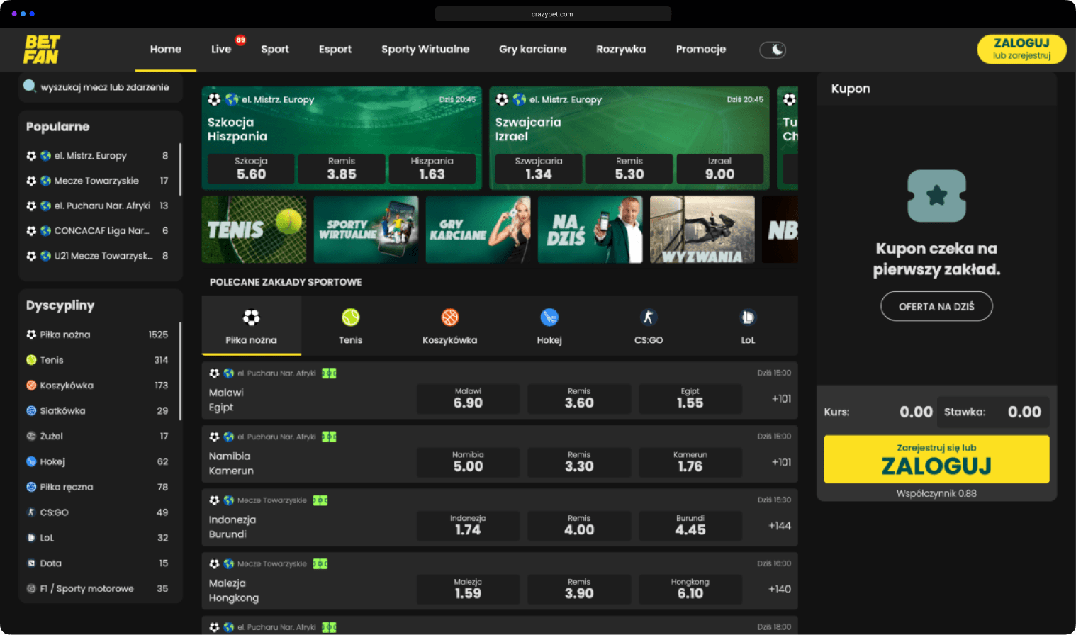 BETFAN – Sportsbook Web & Mobile UI - CrustLab